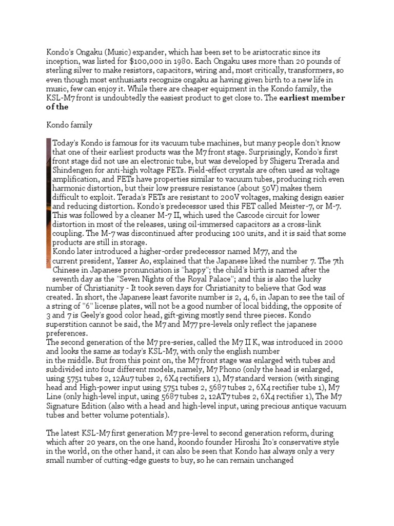 Kondo History Tubes Variation | PDF | Vacuum Tube | Capacitor