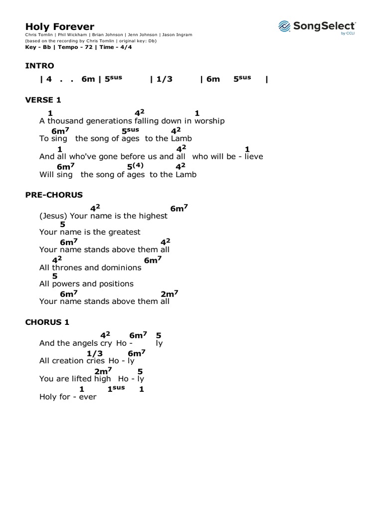 Holy Forever BB | PDF | Song Structure | Songs