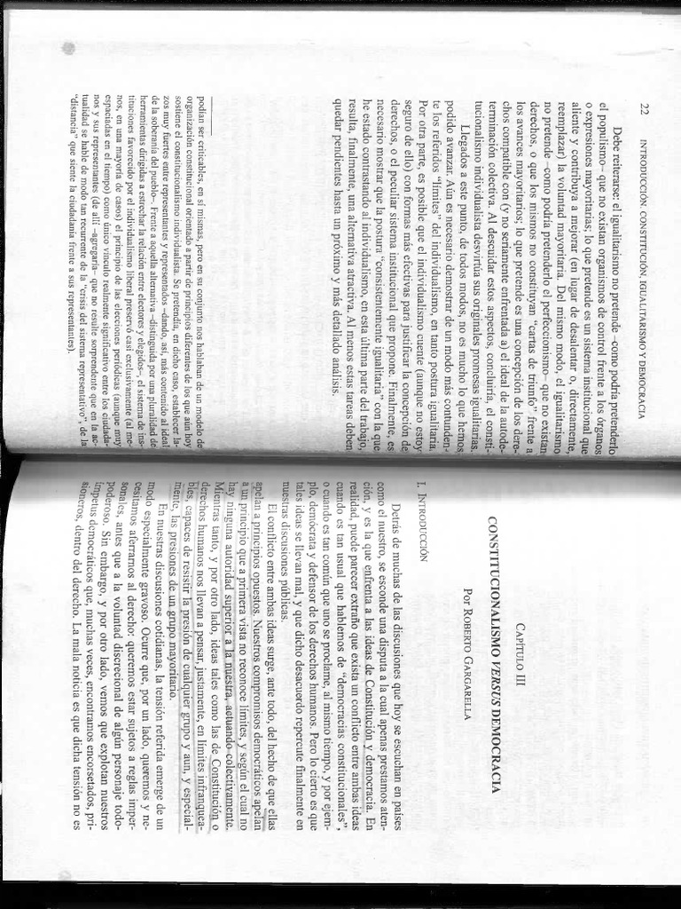 Gargarella, Roberto - Constitucionalismo Vs Democracia001 | PDF Gargarella, Roberto - Constitucionalismo Vs Democracia001 | PDF