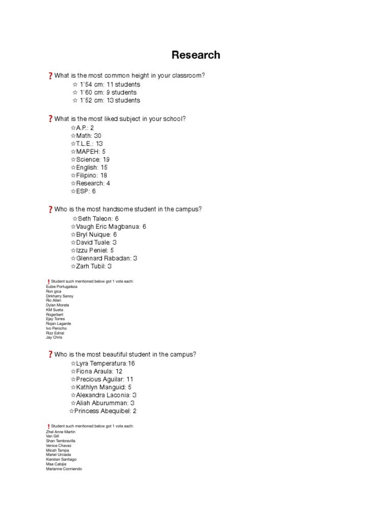 Research Survey | PDF