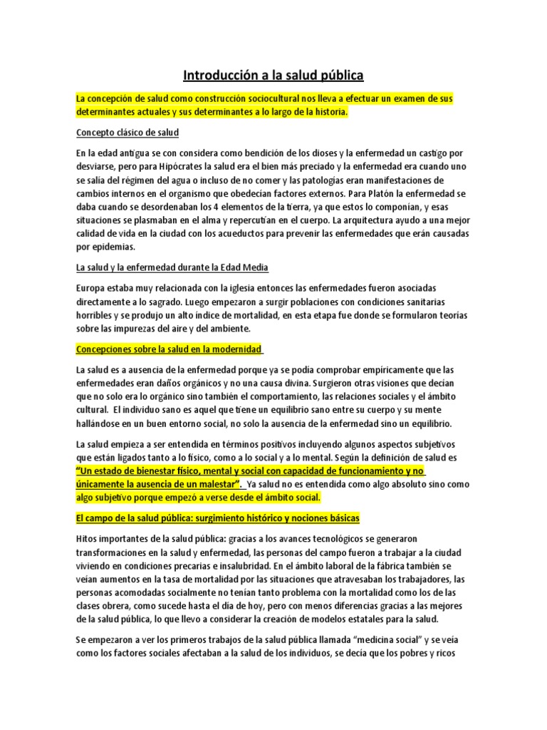 Introducción A La Salud Pública | PDF | Salud pública | Sociedad Introducción A La Salud Pública | PDF | Salud pública | Sociedad