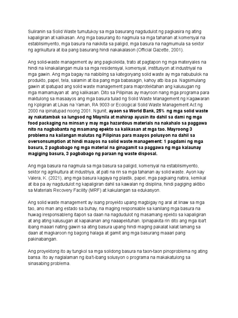 Solid Waste Management | PDF