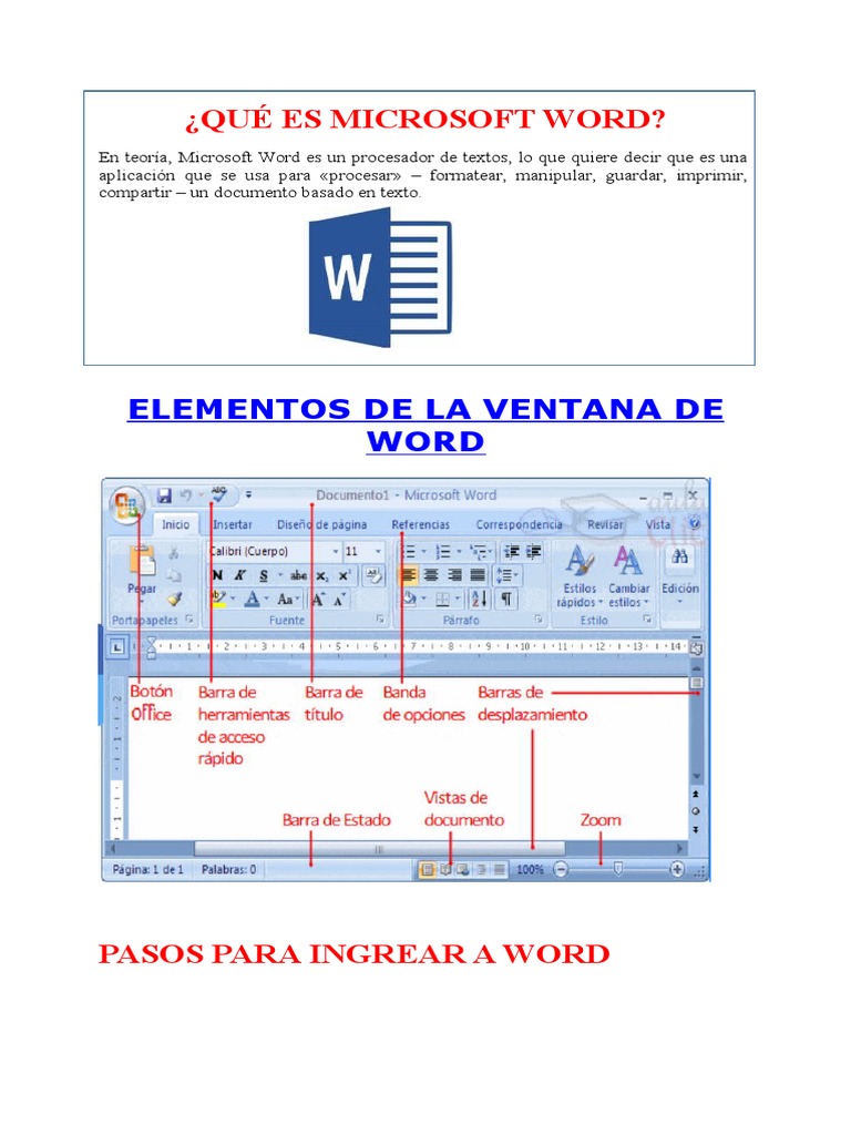 Desplazamiento Del Cursor en Un Documento | PDF | Microsoft Word ...