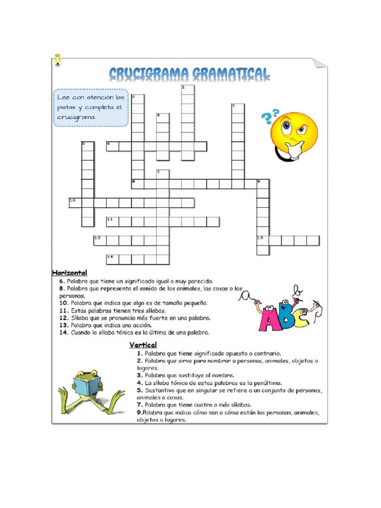 Crucigrama Gramatical | PDF