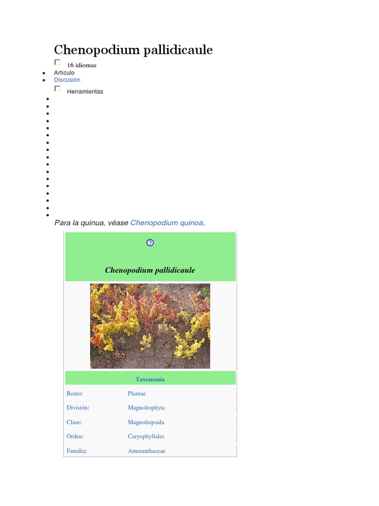 Cañahua | PDF | Plantas | Botánica