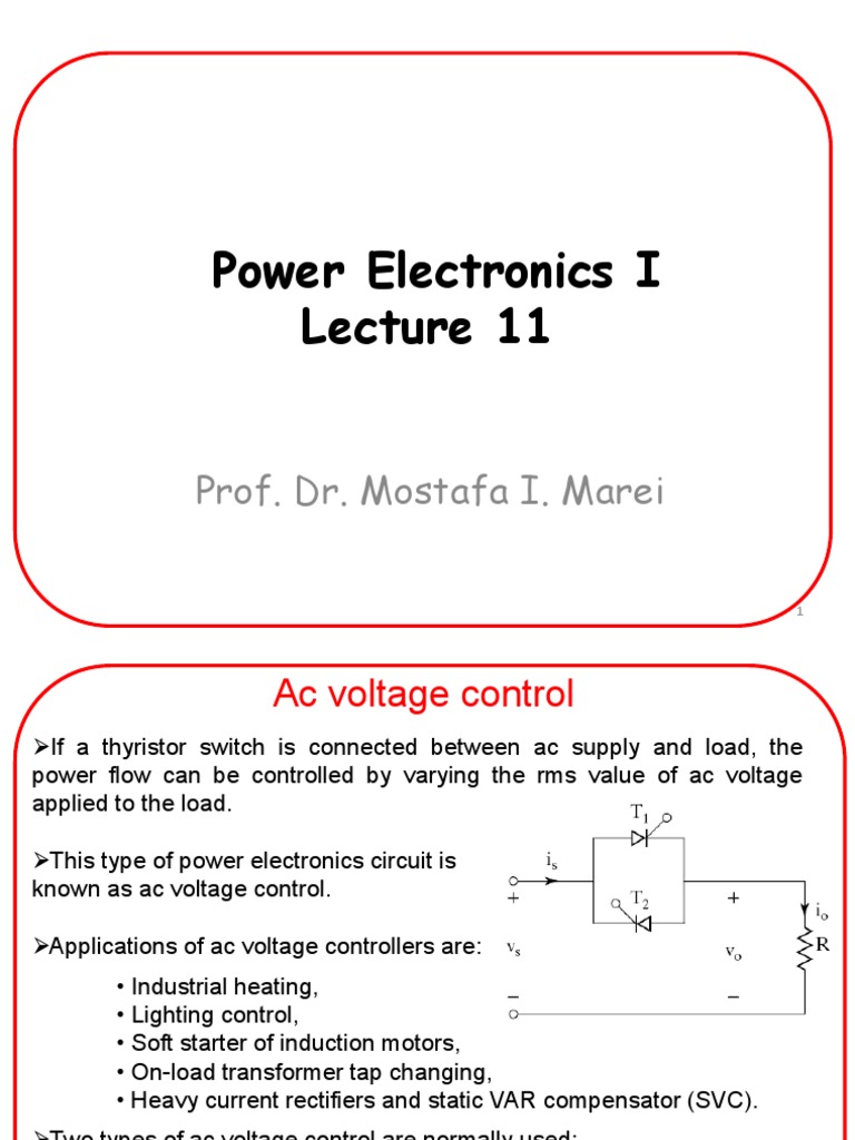 11 AC Voltage Control | PDF | Ac Power | Capacitor