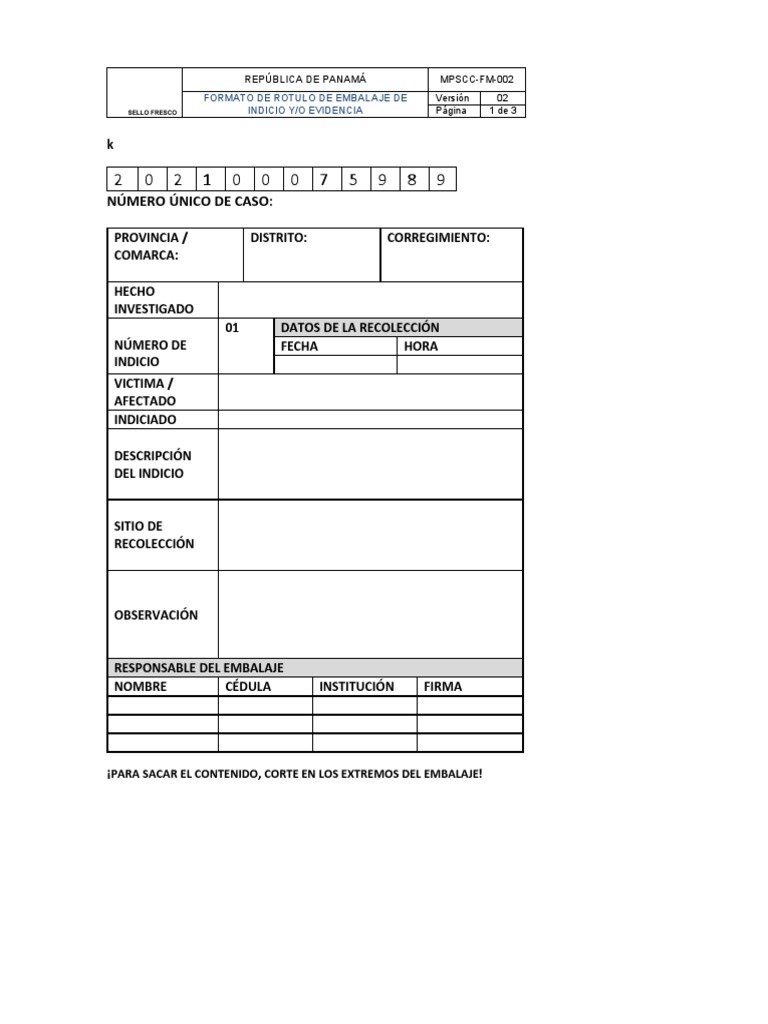 Formato de Rotulo de Embalaje DUSIL FAL-Aprobado (2) - Copia - Docx ...