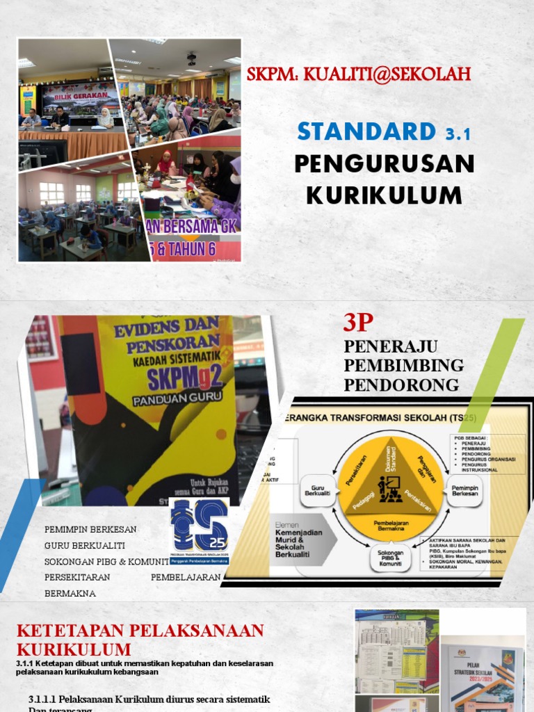 Standard 3.1 Pengurusan Kurikulum | PDF