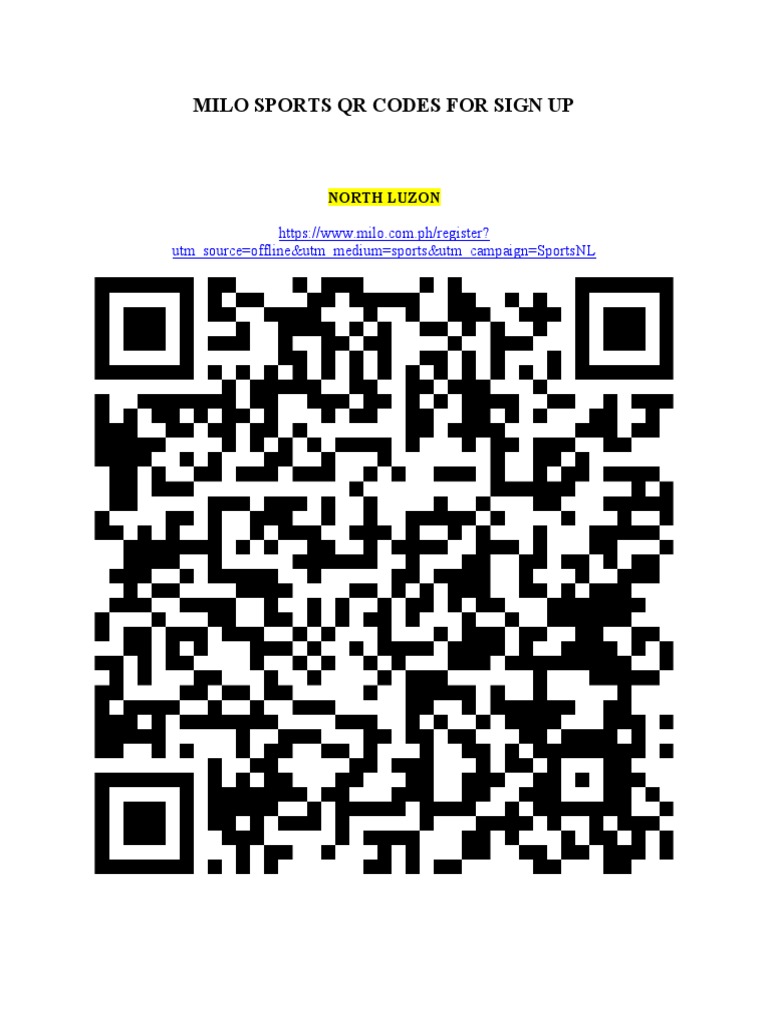MILO SPORTS QR CODES FOR SIGN UP NL Updated | PDF
