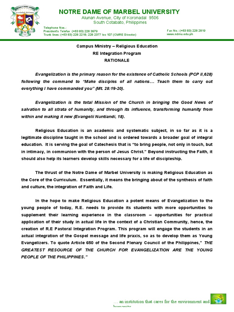 RE 112 PASTORAL Integration 2023 Docs | PDF | Disciple (Christianity) | Fax