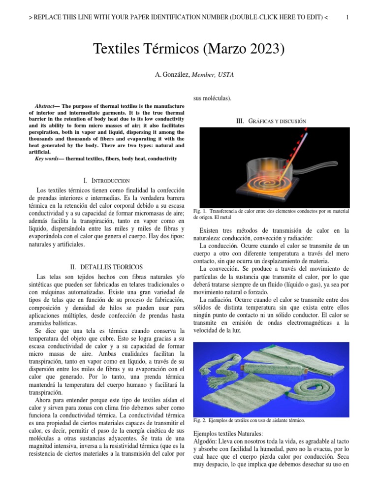 Textiles Termicos | PDF | Calor | Conduccion termica