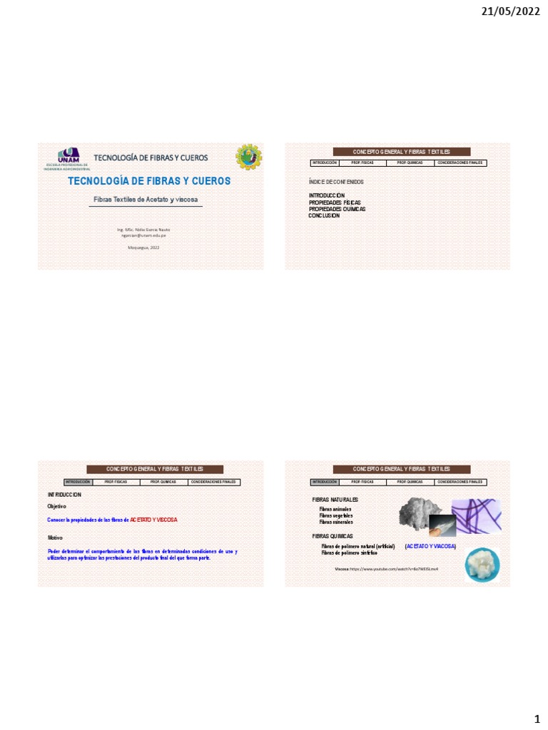Fibras Textiles de Acetato y Viscosidad | PDF | Seda artificial | Textiles