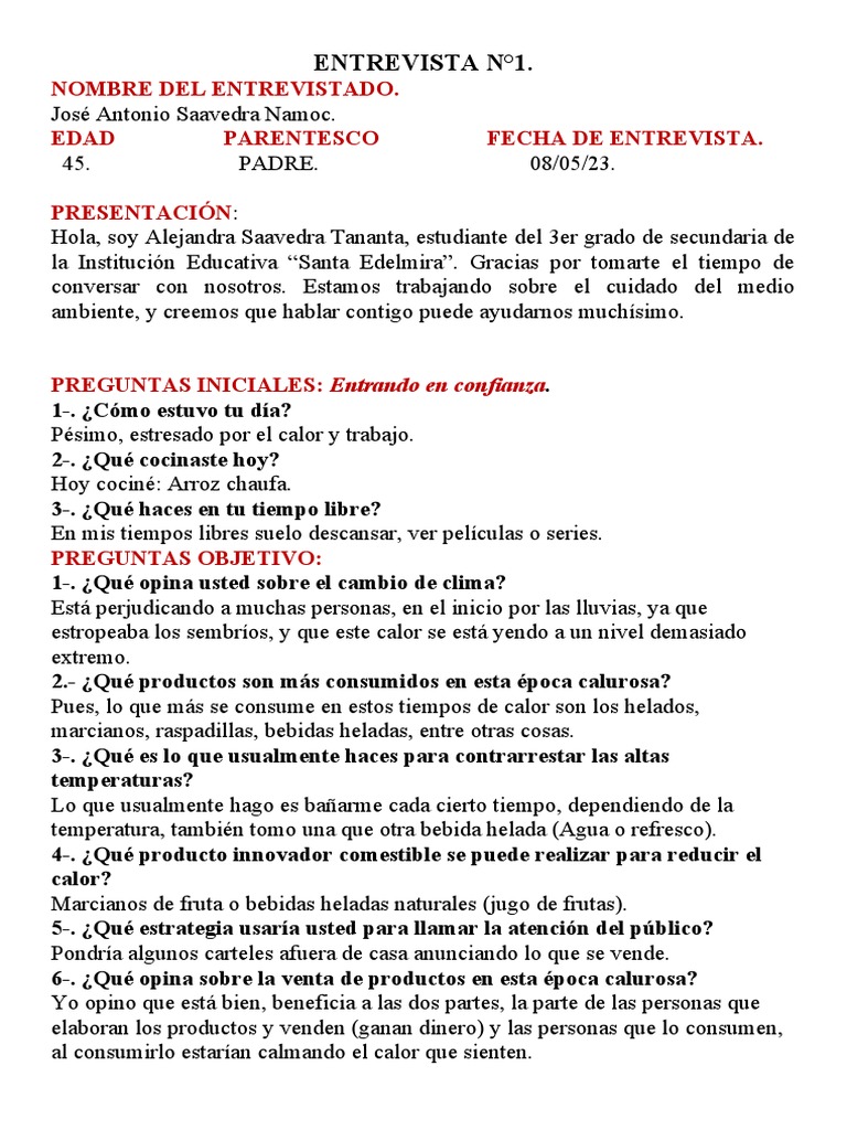 ENTREVISTA EPT | PDF