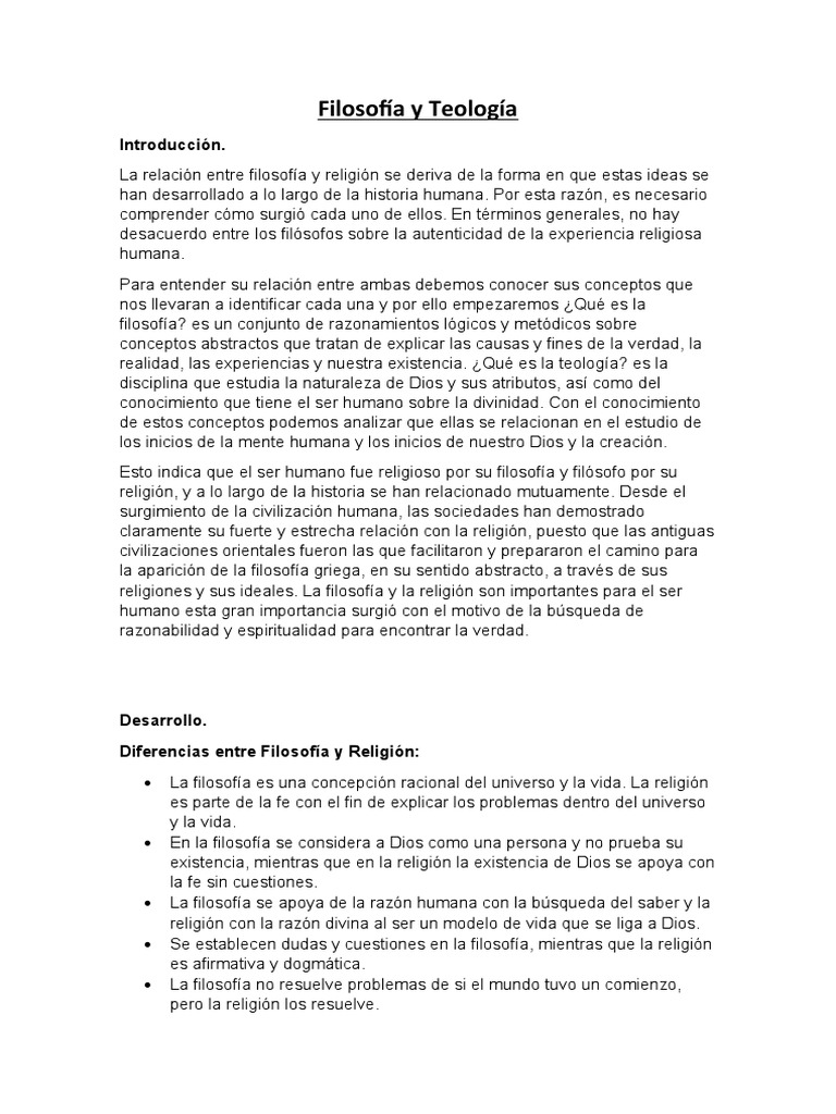 Filosofía y Teología: Un Análisis Histórico | PDF | Tomás de Aquino | Fe