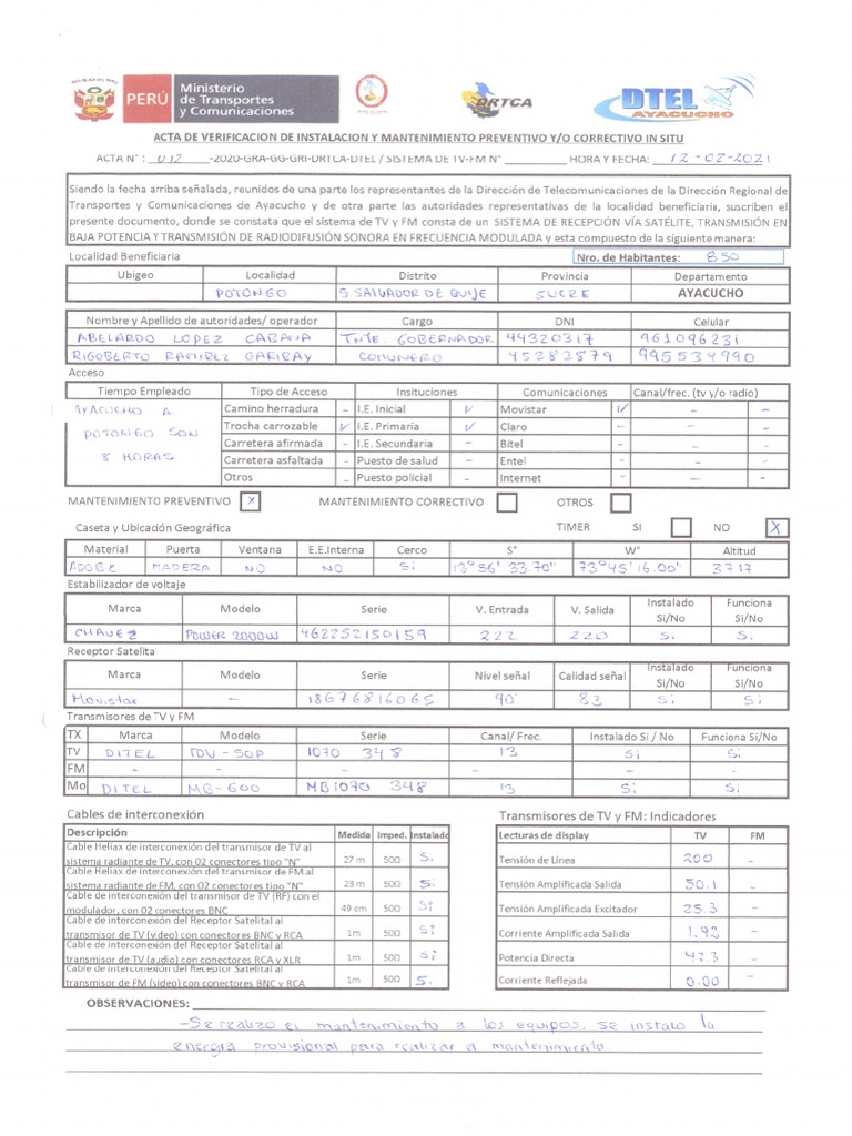 Potongo - San Salvador de Quije | PDF