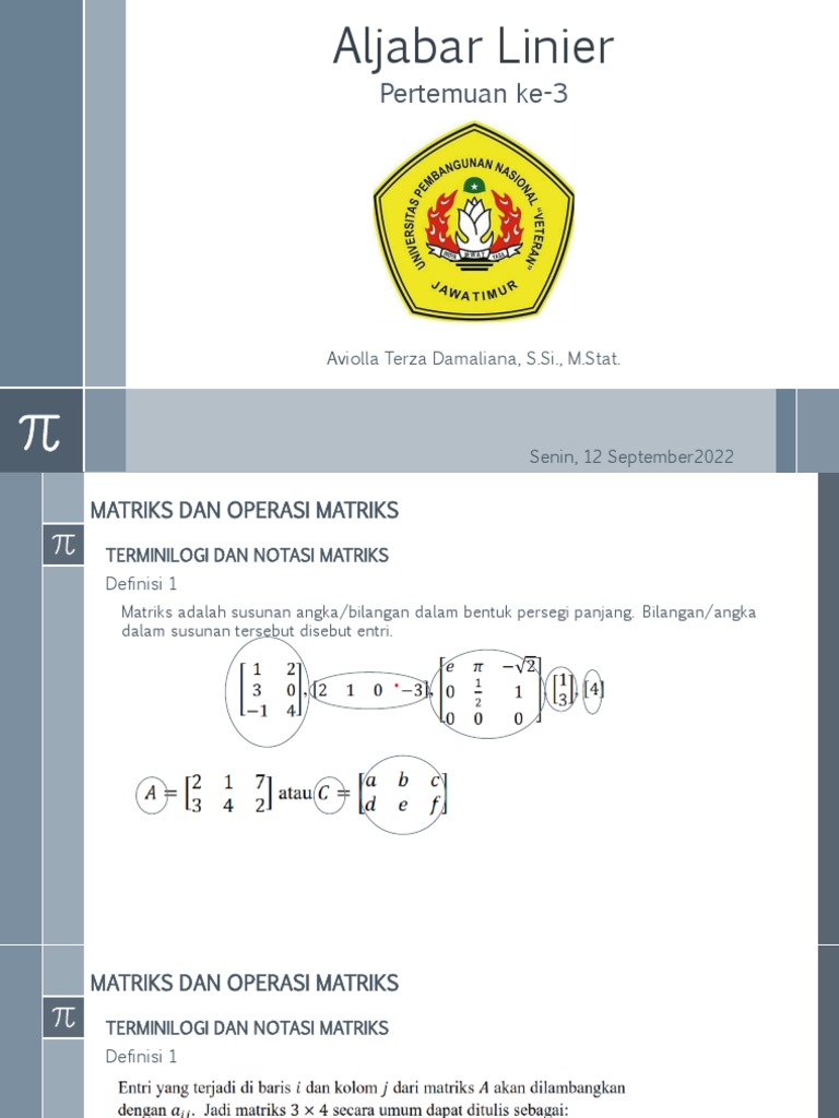 Materi Aljabar Linier: Matriks | PDF
