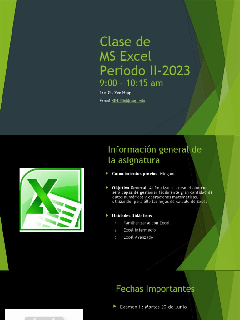 Clase1 Presentacion Excel | PDF