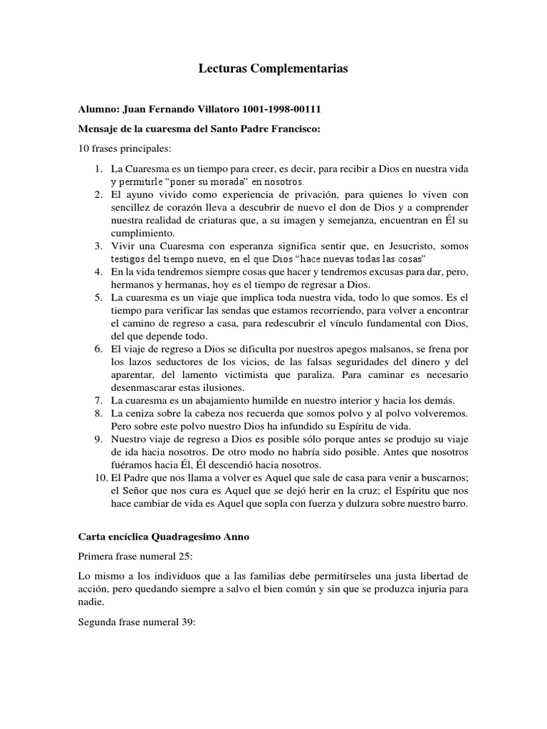 Lecturas Complementarias | PDF | Prestado | Bien común