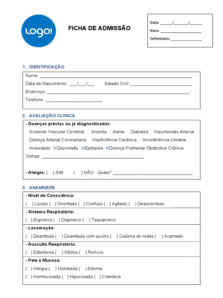 FICHA DE ADMISSÃO | PDF