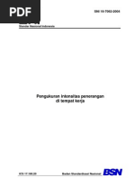 SNI 7062 2019 Pengukuran Intensitas Pencahayaan Di Tempat Kerja | PDF