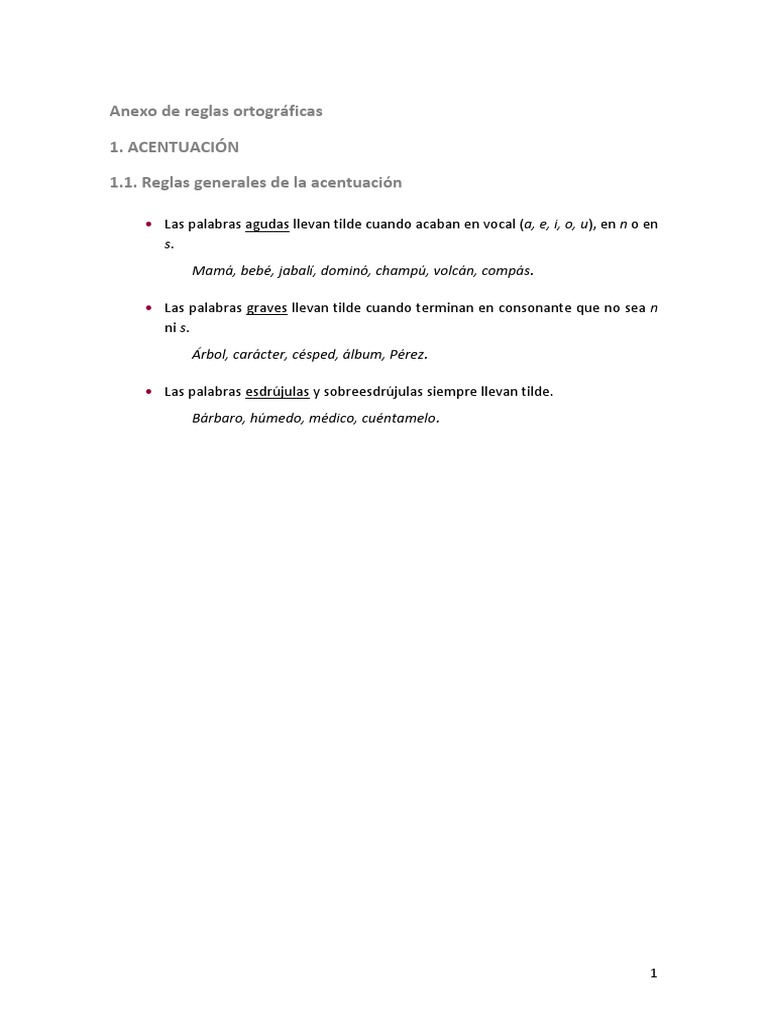 Reglas de Acentuación en Español | PDF | Lingüística