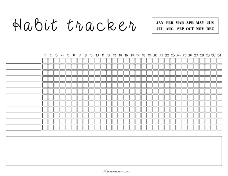 Simple Daily Habit Tracker Printable SaturdayGift | PDF | Social Science