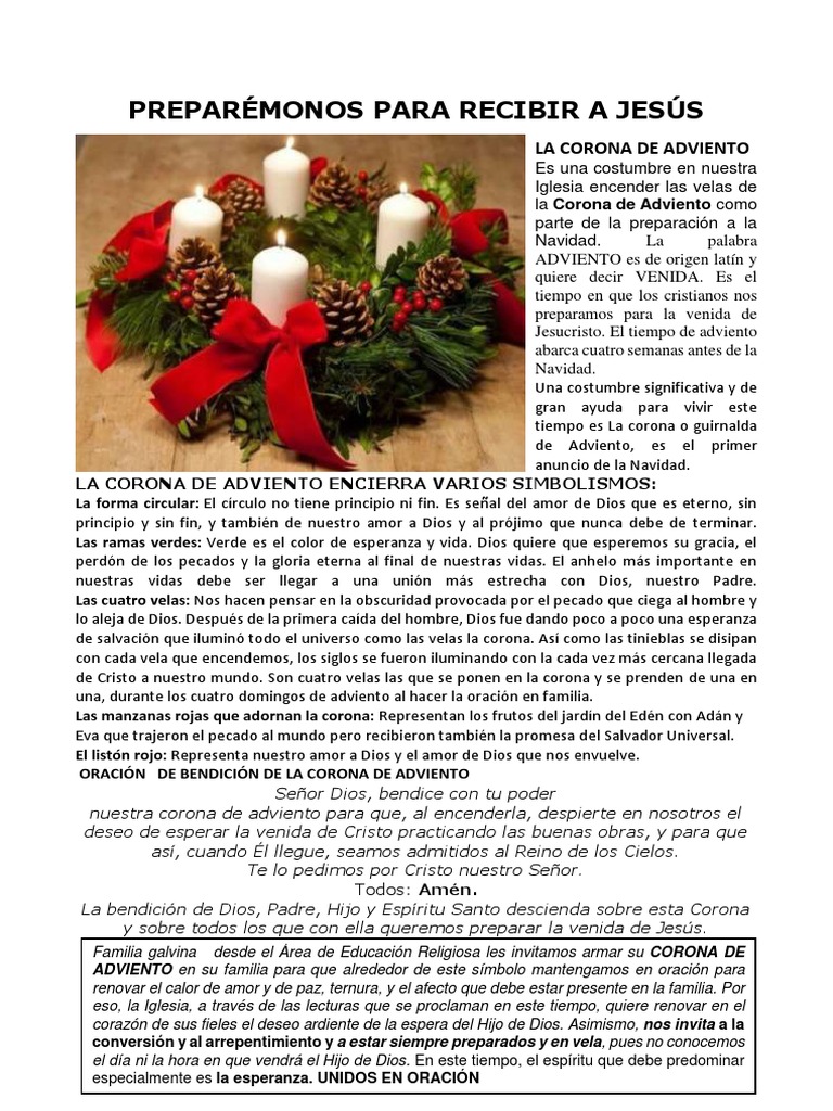 Corona de Adviento | PDF | Adviento | Creencia religiosa y doctrina