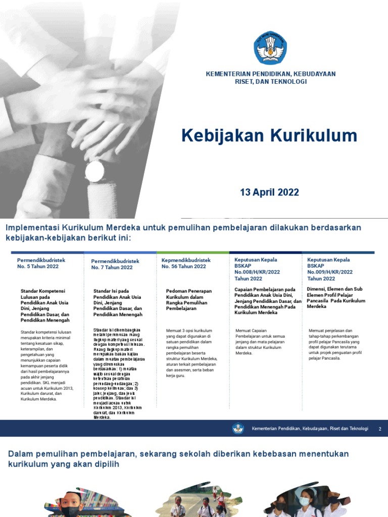 Kebijakan Dan Karakteristik Utama Kurikulum Merdeka | PDF