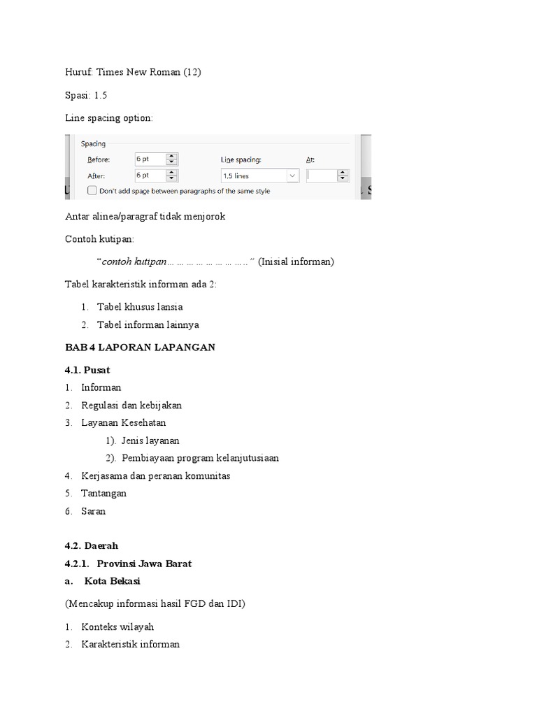 Template Draf Laporan Lapangan - Baru | PDF