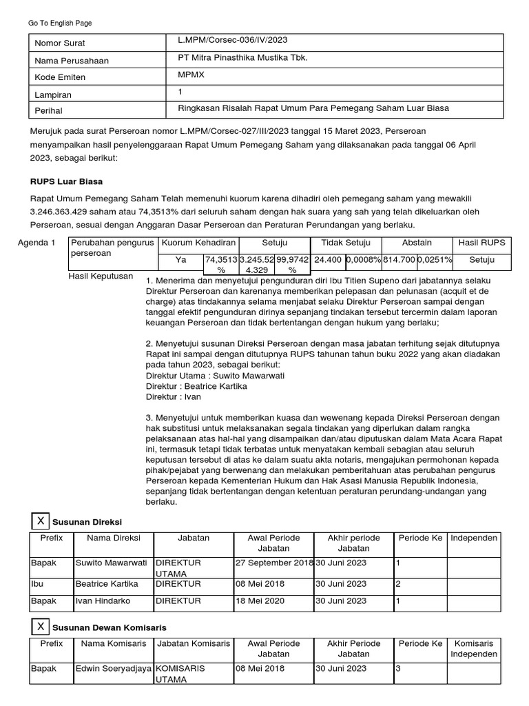 MPMX Hasil Rups | PDF
