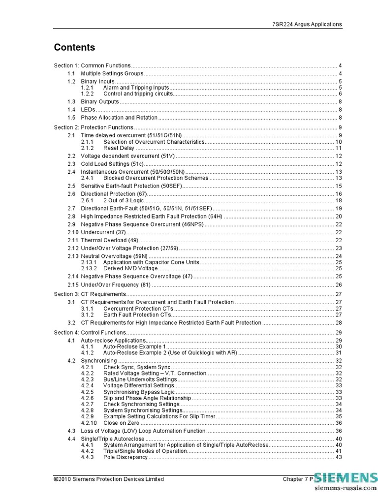 7SR224 - Argus Complete Technical Manual (301-350) | PDF | Relay ...