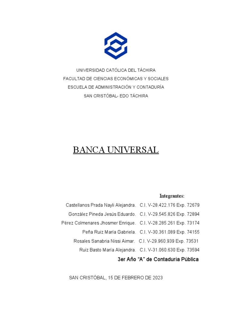 Banca Universal | PDF | Bancos | Comercio