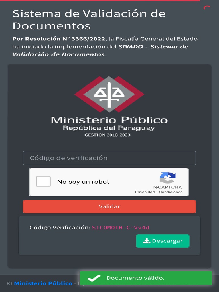 SIVADO Validar Documentos 6 | PDF