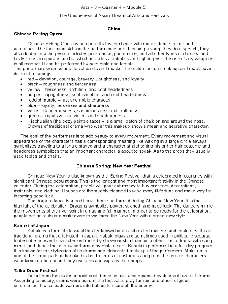 Modular Activities - Arts 8 Module 5 - May 24, 2023 | PDF | Dances ...