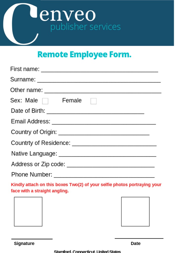 Cenveo Employee Form | PDF