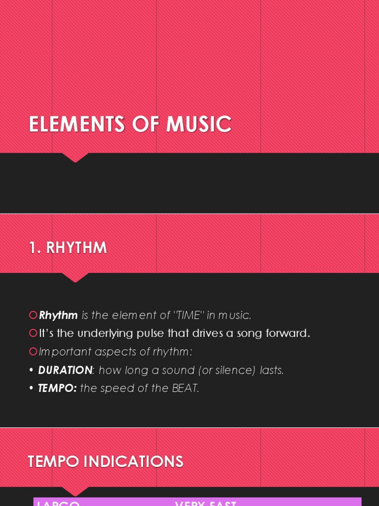 Key Elements of Music Explained | PDF | Tempo | Harmony