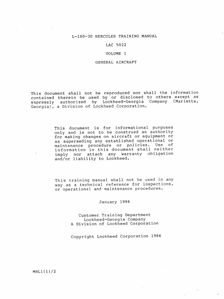 Volume 1 GENERAL AIRCRAFT C-130 | PDF