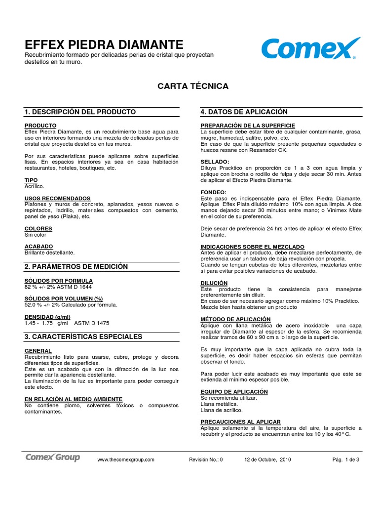 Effex Piedra Diamante | PDF | Diamante | Revestimiento