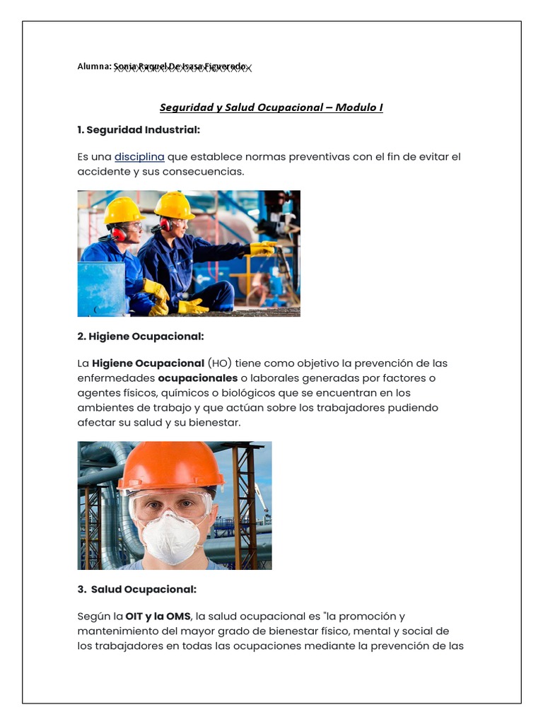 Repaso de Lo Aprendido - Seguridad y Salud Ocupacional | PDF | Riesgo | Seguridad y salud ...