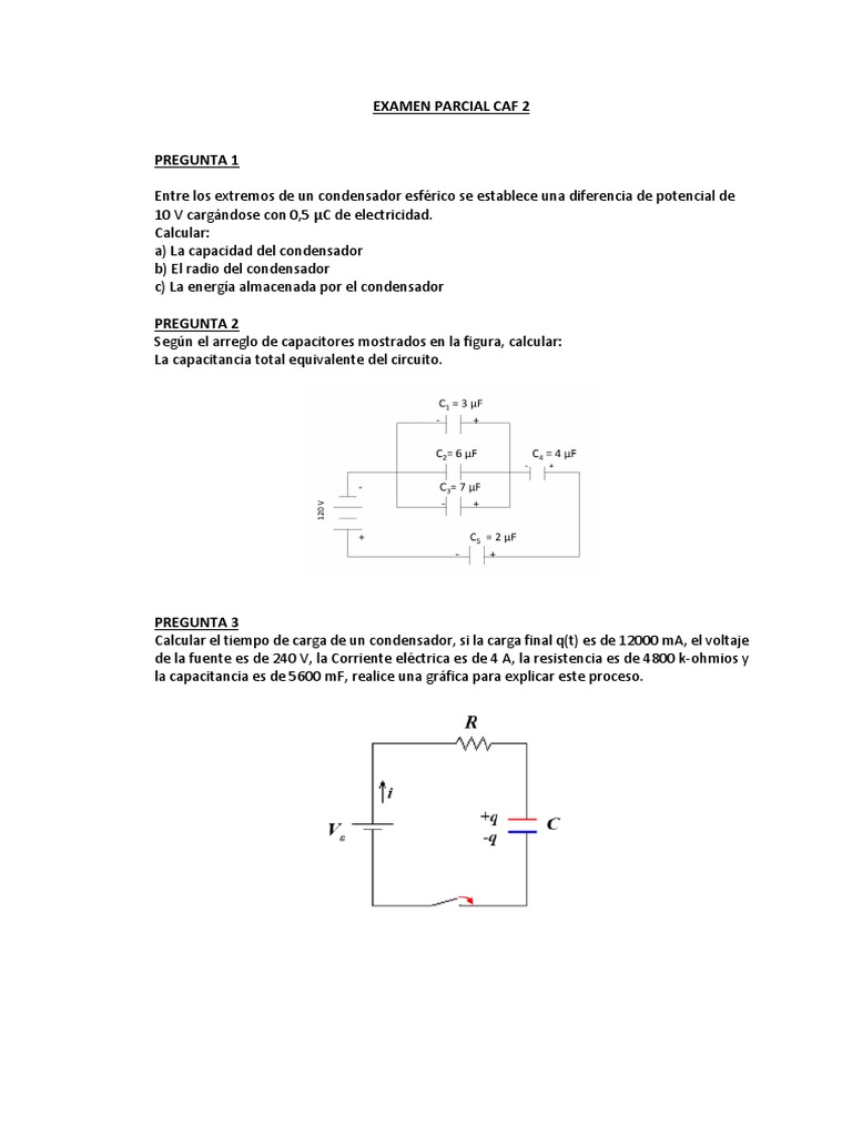Examen Parcial Caf 2 | PDF