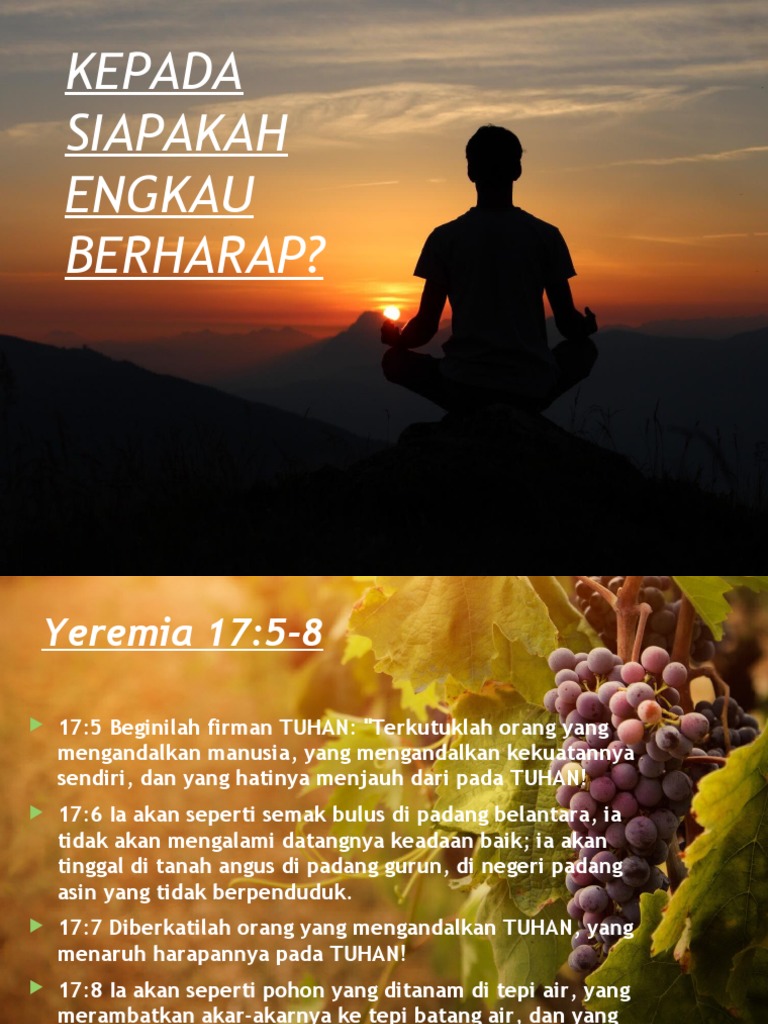 Khotbah Rohani Kepada SIapakah Engkau Berharap | PDF