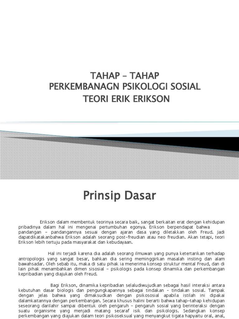 Teori Perkembangan Erikson | PDF Teori Perkembangan Erikson | PDF