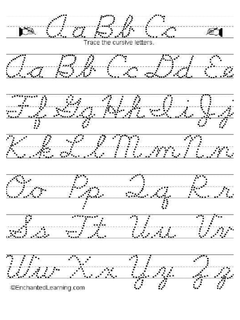 Abecedario Cursiva | PDF