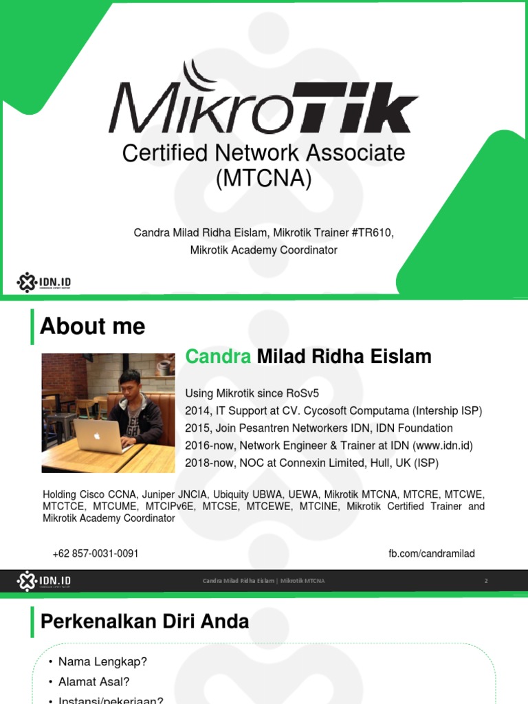 Modul Mtcna | PDF | Osi Model | Internet Protocol Suite