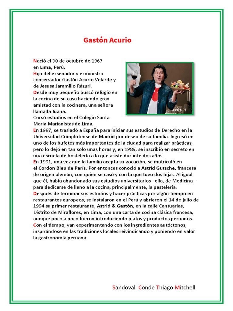 Gastón Acurio | PDF
