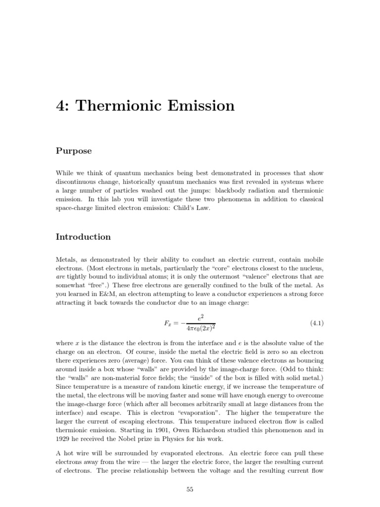 Thermionic | PDF | Electron | Cathode