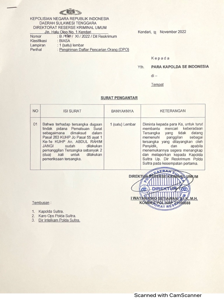 Dpo Rahim Se Indonesia | PDF