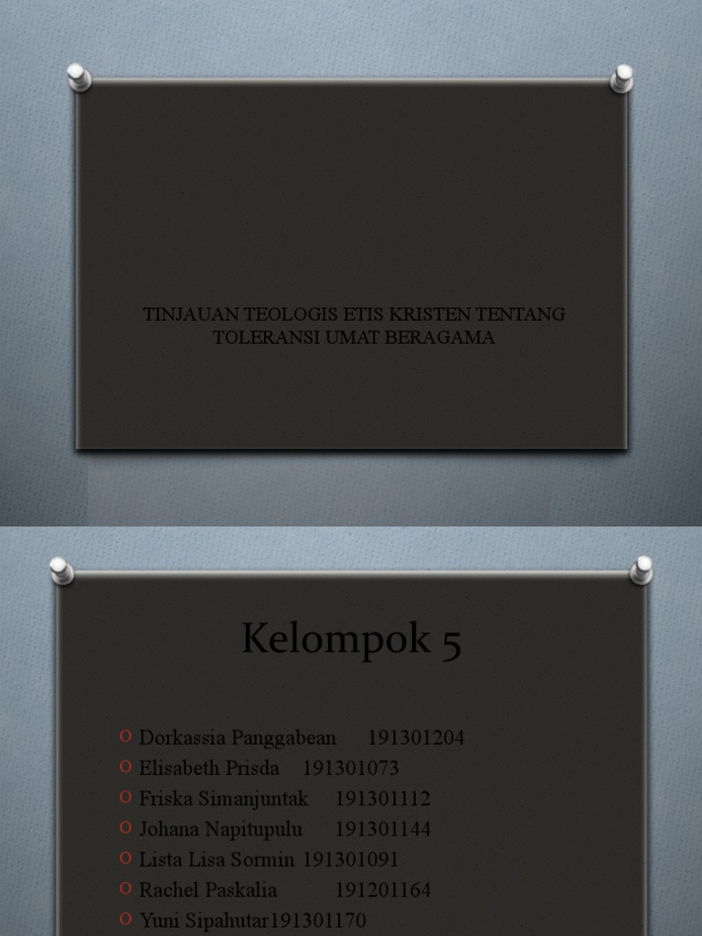 Ppt Tinjauan Teologis Kristen Tentang Toleransi Antar Umat Beragama Pdf