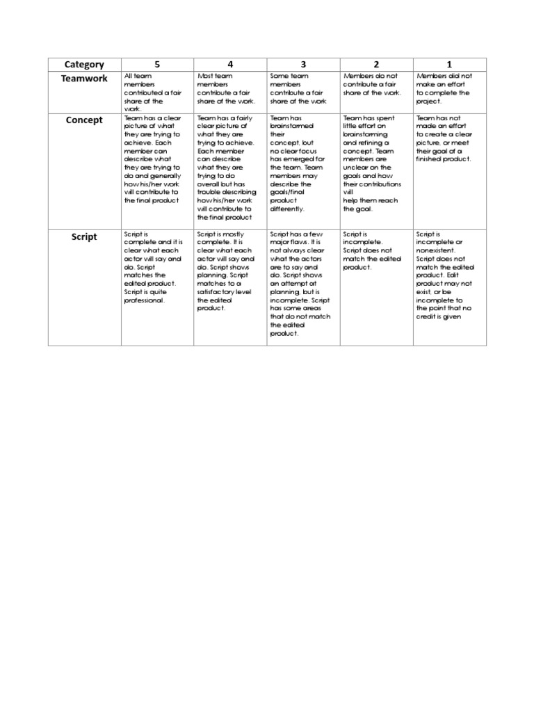 TV News Broadcast Script Rubric | PDF