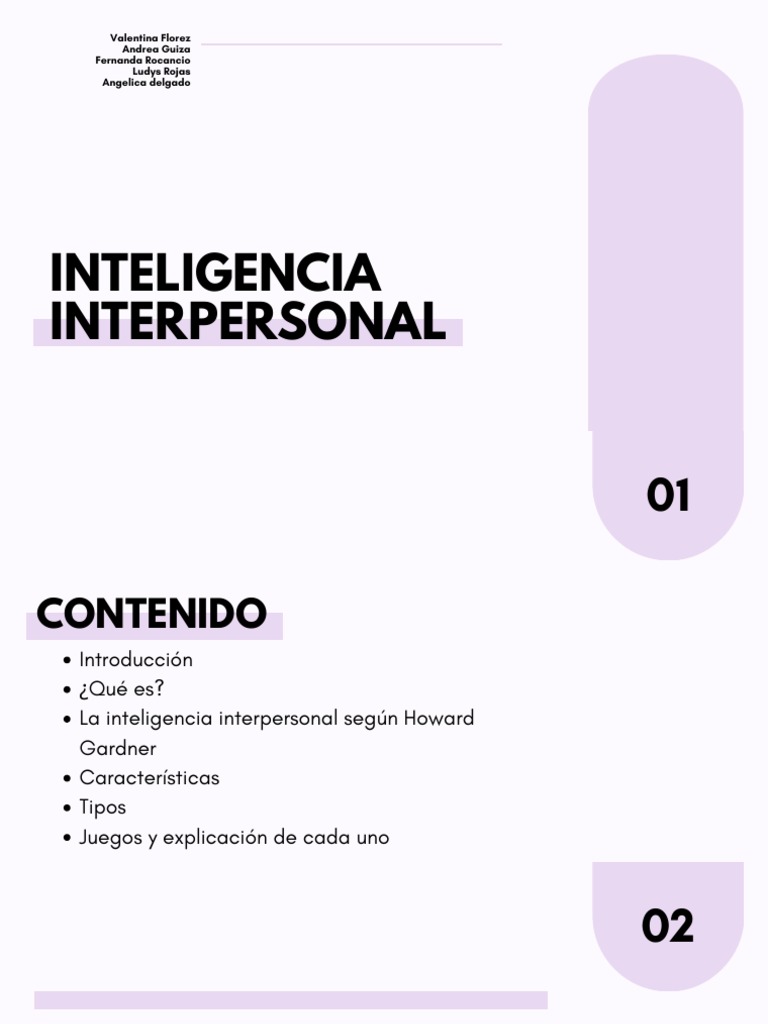 Inteligencia Interpersonal | PDF | Inteligencia | Sicología